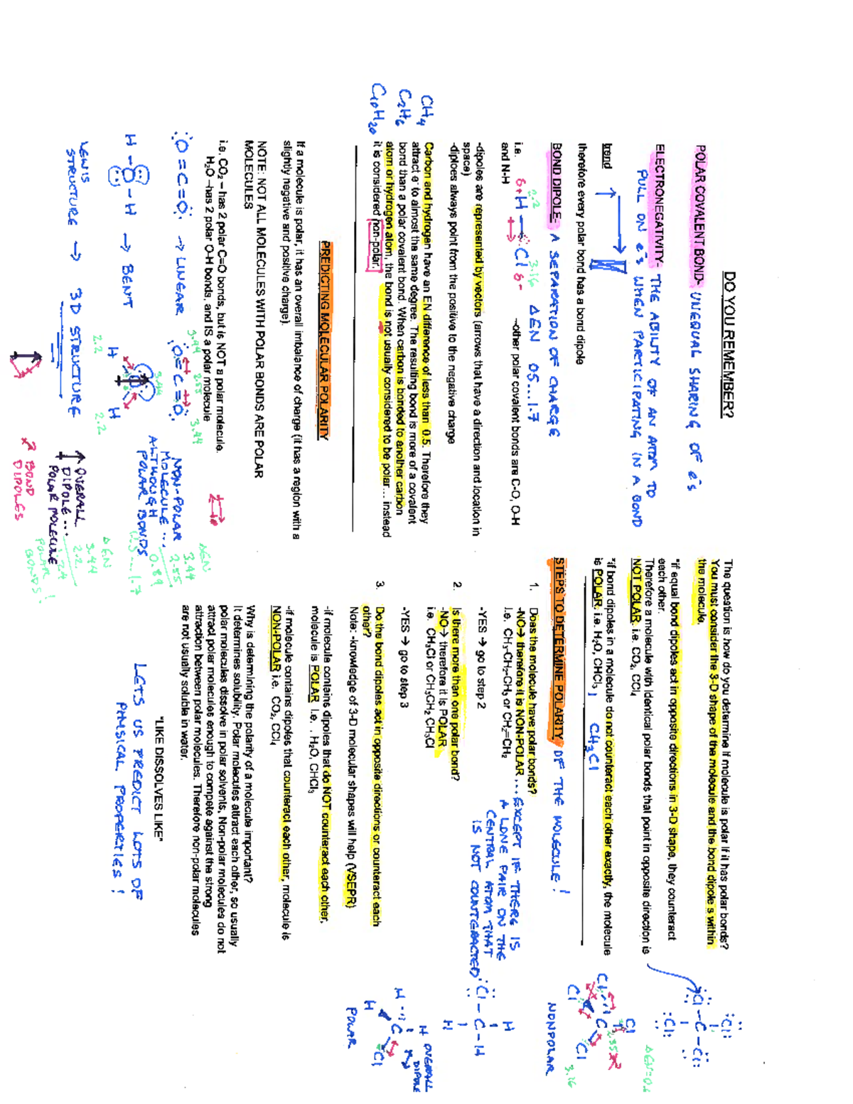 Polarity filled in notes - Studocu