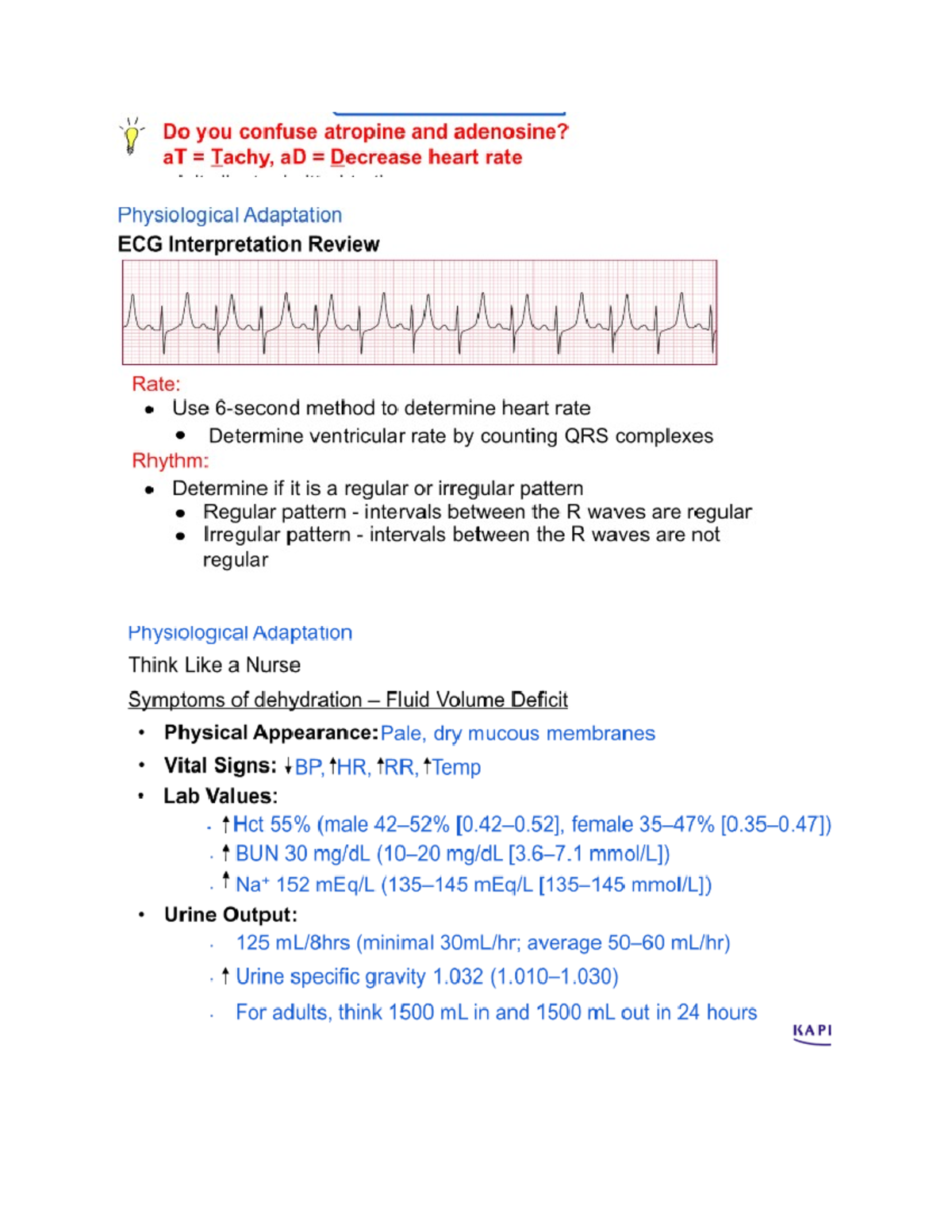 Kaplan 1 - NUR206 - Studocu