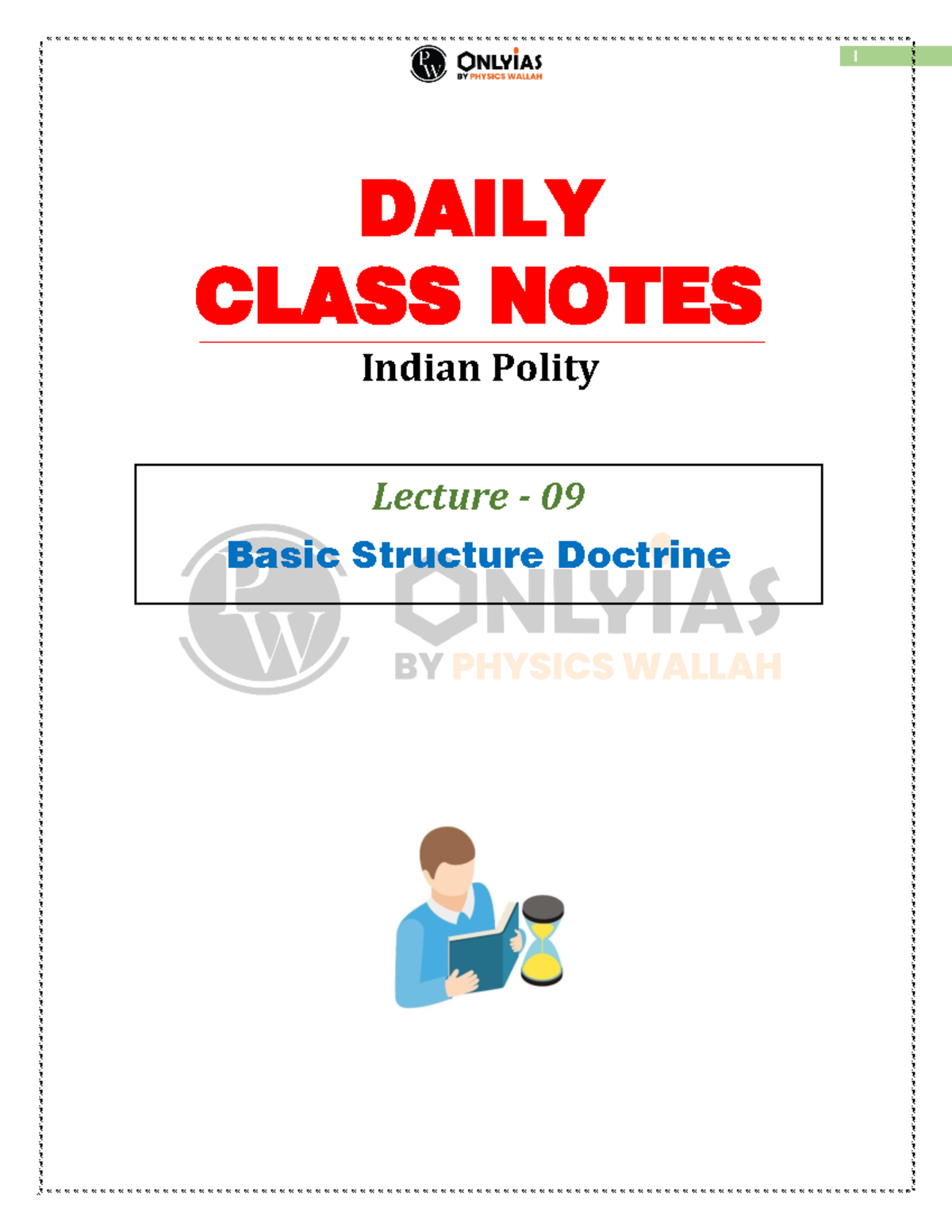 Polity 9 - Good - Lecture - 09 Basic Structure Doctrine DAILY CLASS ...
