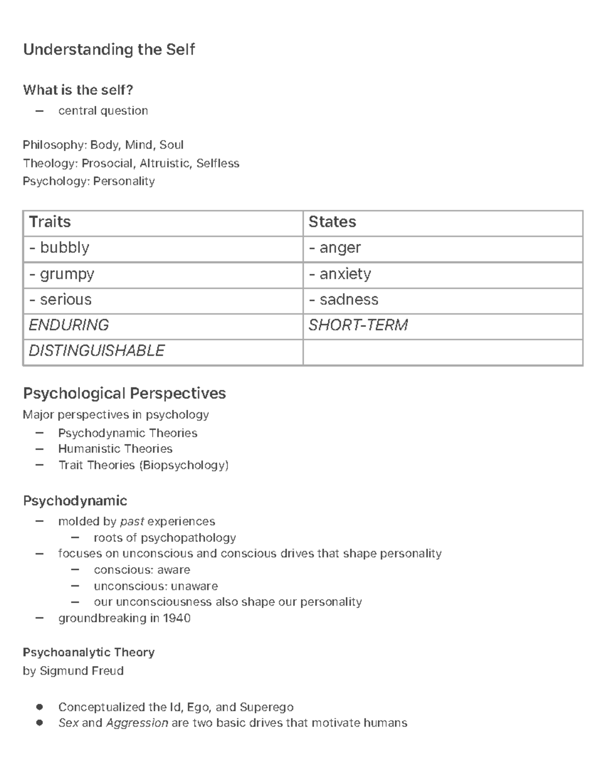 Lecture 1 UTS GE 1105 - – – – – – – – – – – – Understanding the Self ...