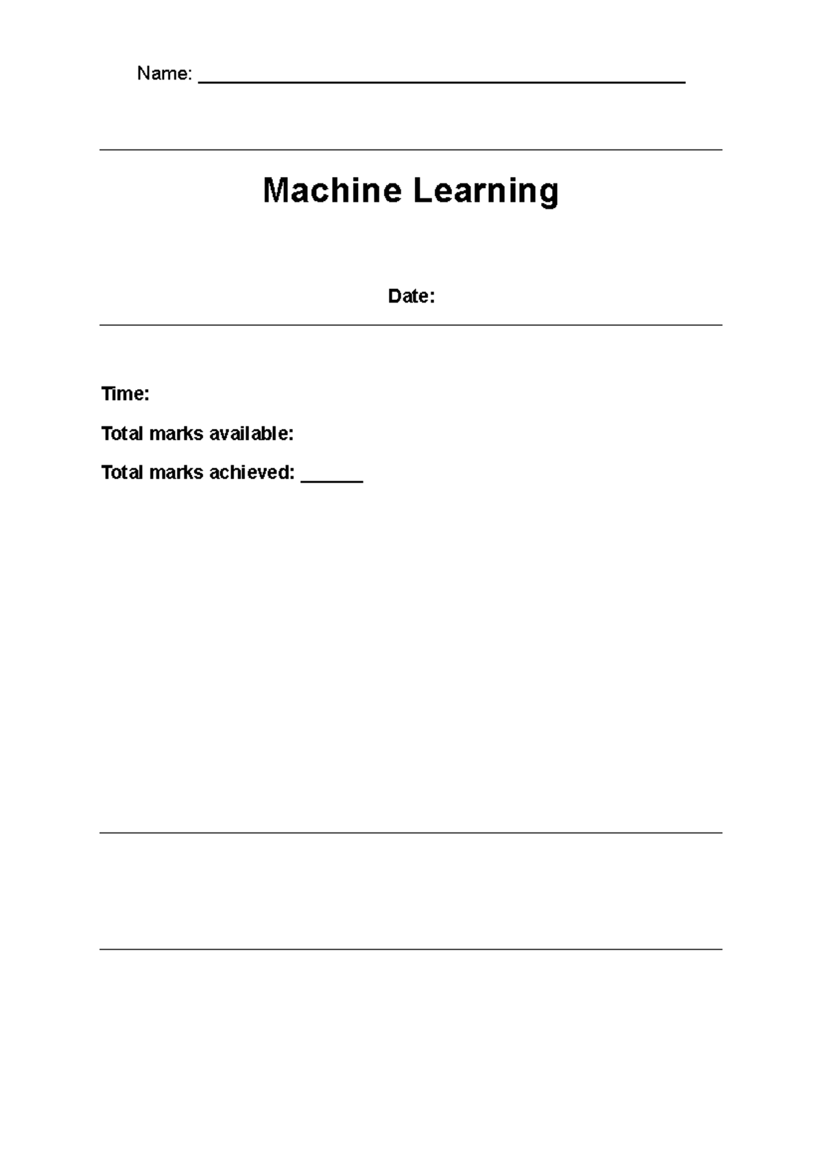 Machine Learning - Assignments - Name ...