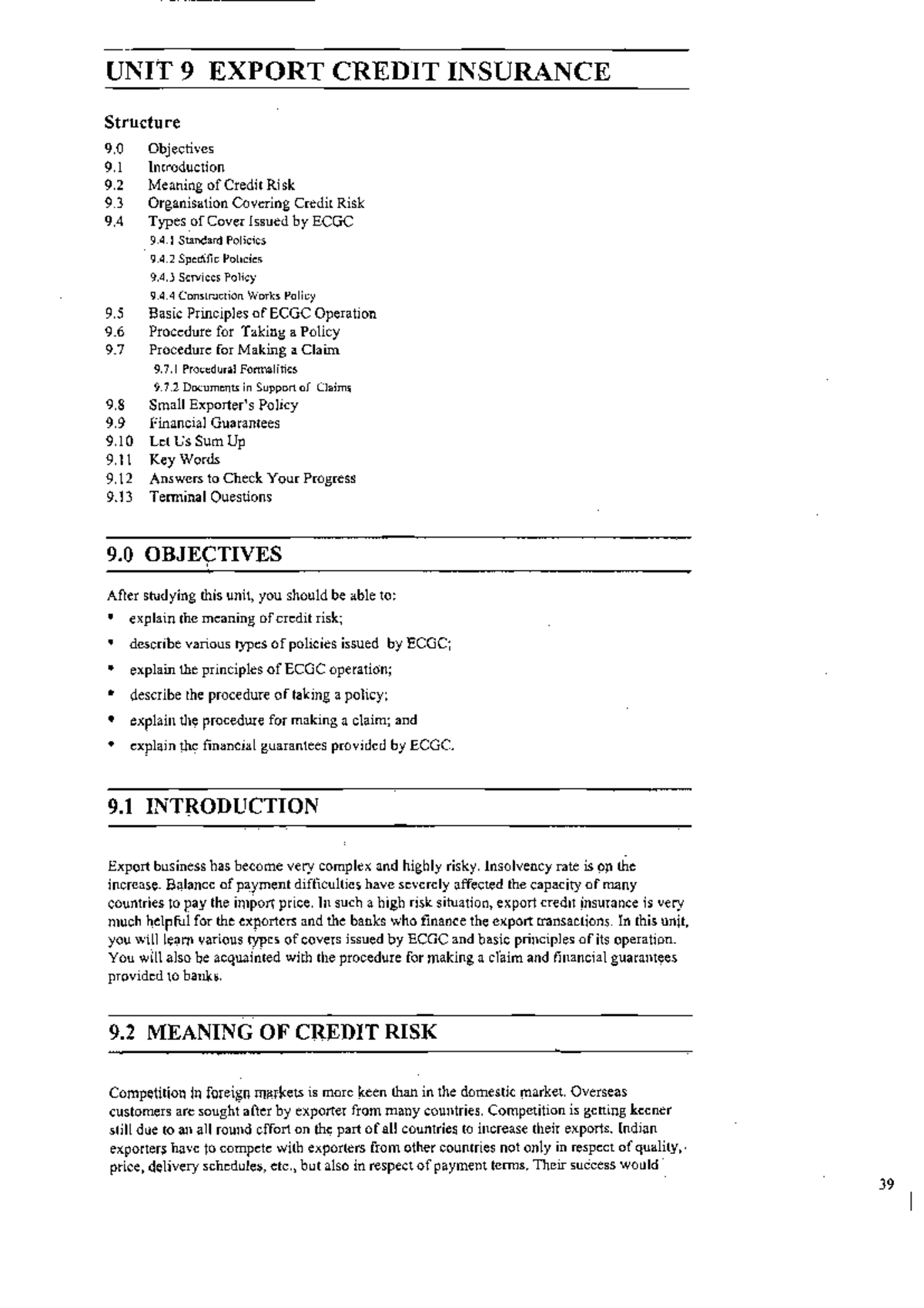 Export Procedure And Documentation Unit 1 Fundamental Of Export
