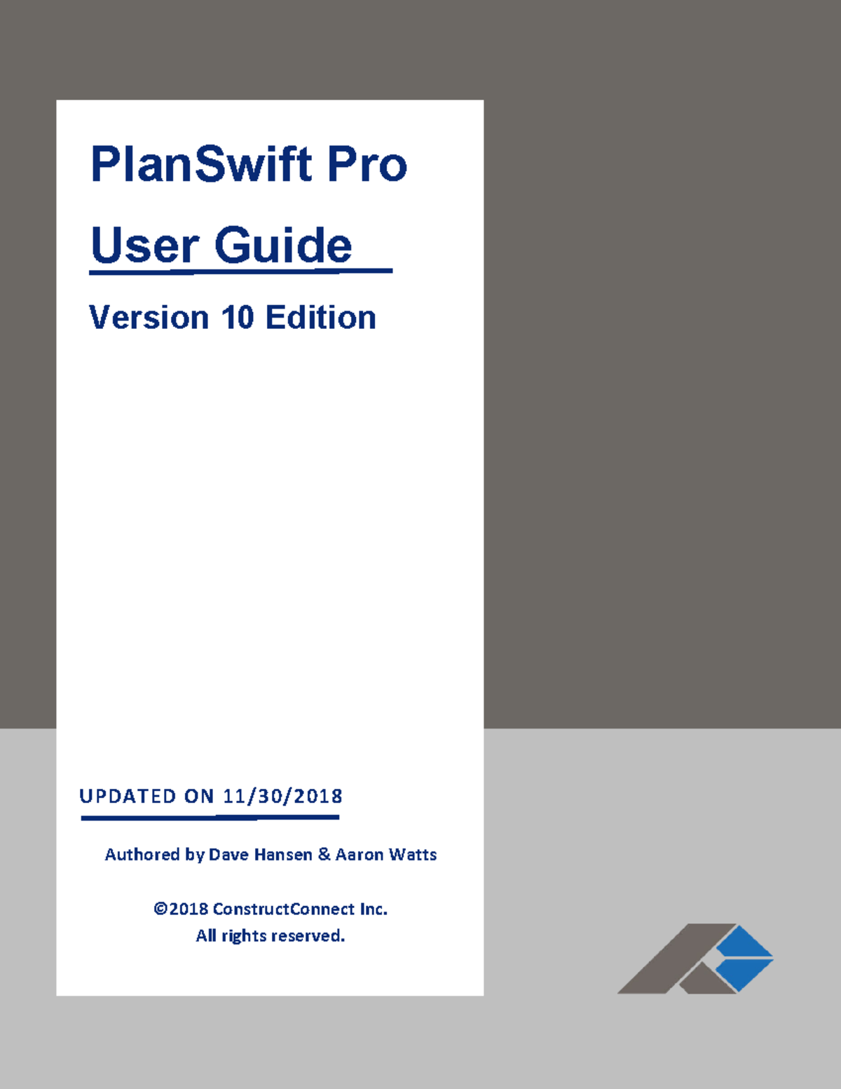 Plan Swift User Guide Version 1011-30-18 - UPDATED ON 11 / 30 ...