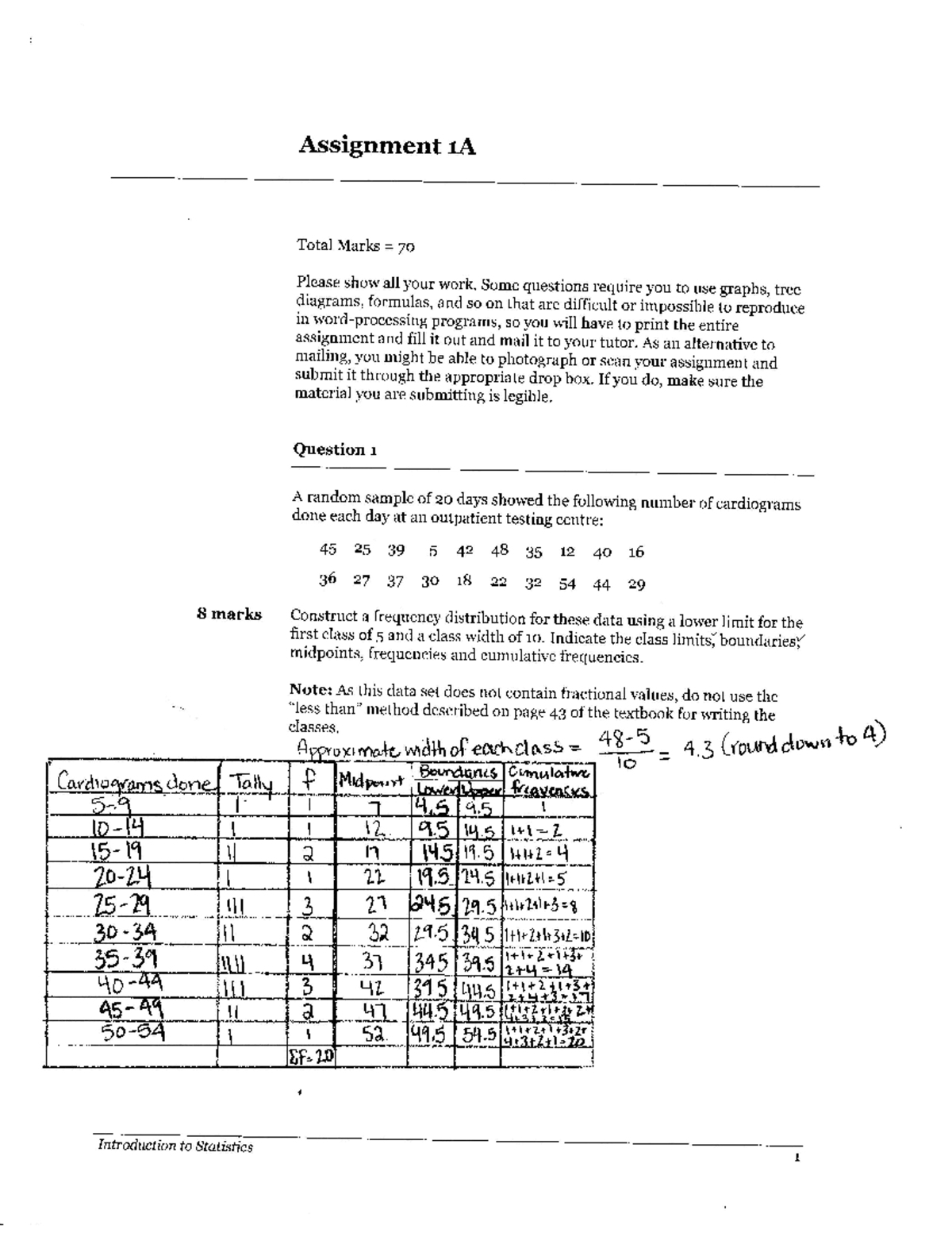 Math 215 Assignment 1A - Math 215 - Studocu