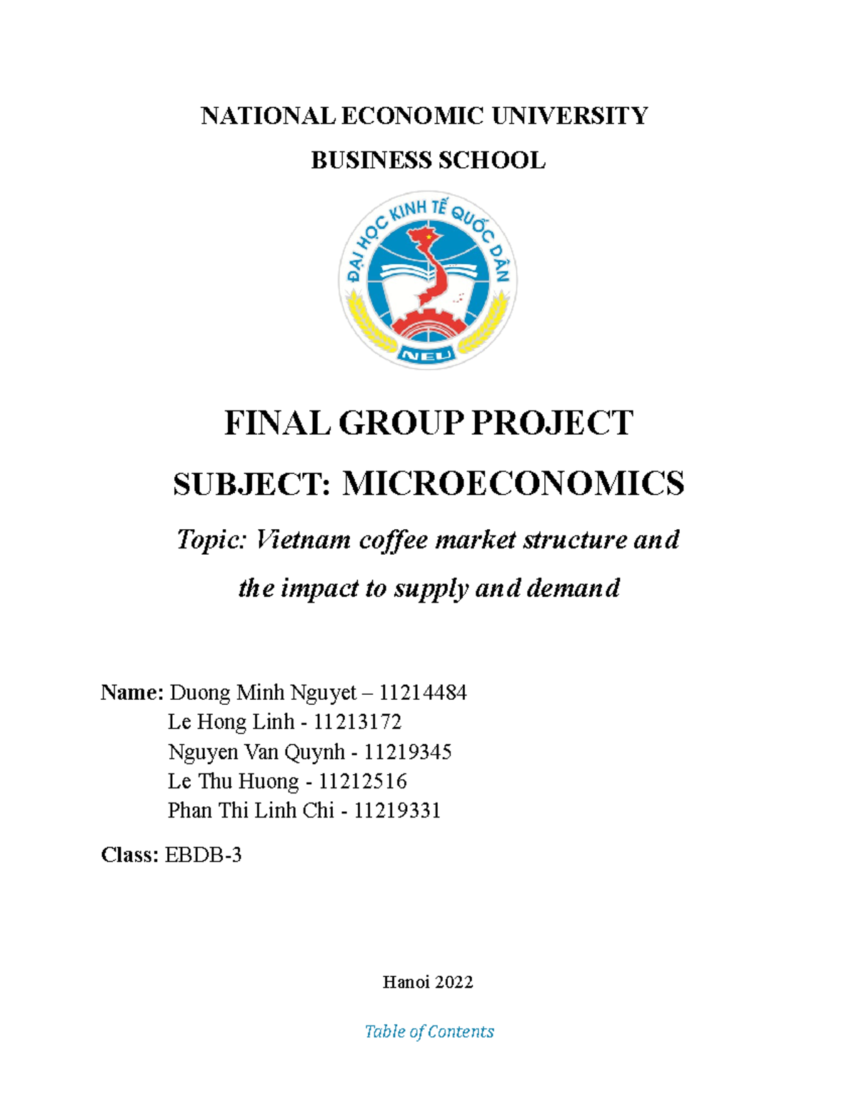 Group-7-Microeconomics - NATIONAL ECONOMIC UNIVERSITY BUSINESS SCHOOL ...
