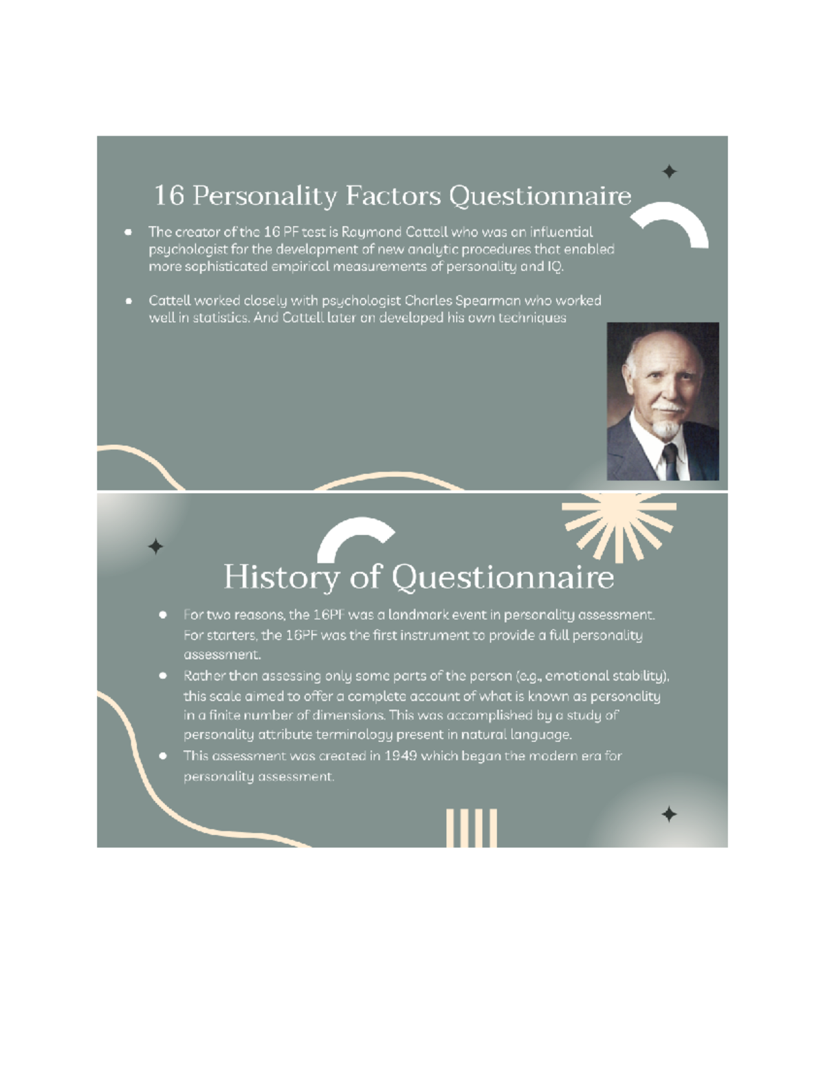 16 PF powerpoint - PSY 320-02 - Studocu