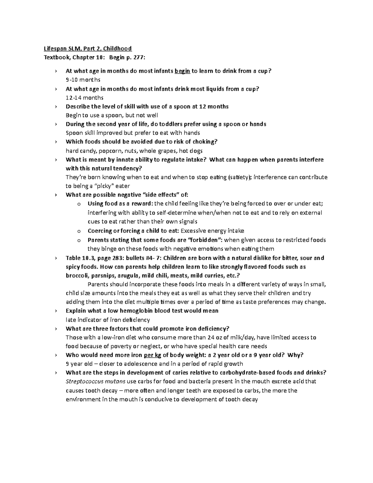 Student Learning Module Childhood pt 2 - Lifespan SLM, Part 2 ...