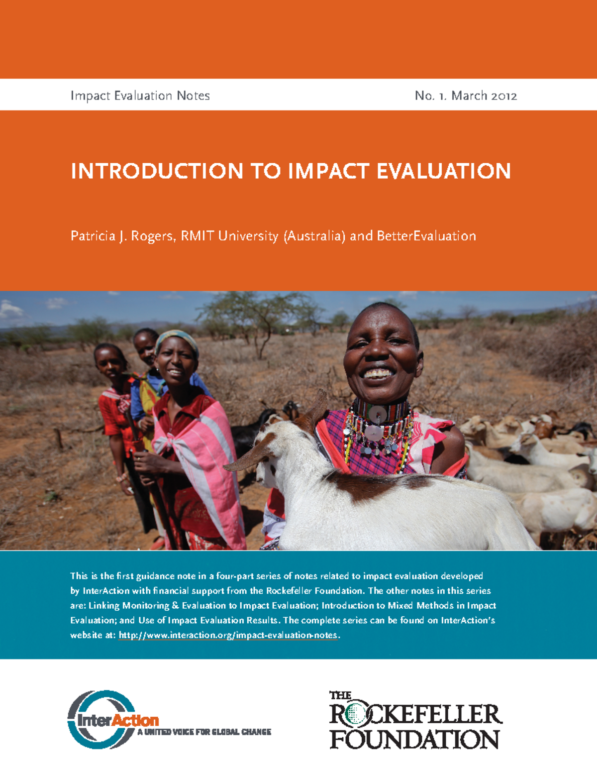 1 Introduction to Impact Evaluation - This is the first guidance note ...