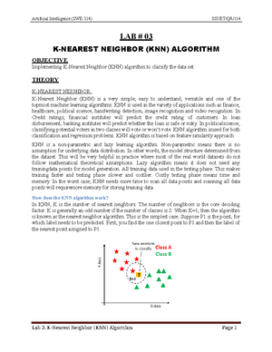LAB 2 Preprocessing - Lectures - LAB # 2 DATASET PREPARATION WITH EXCEL SPREADSHEET ...