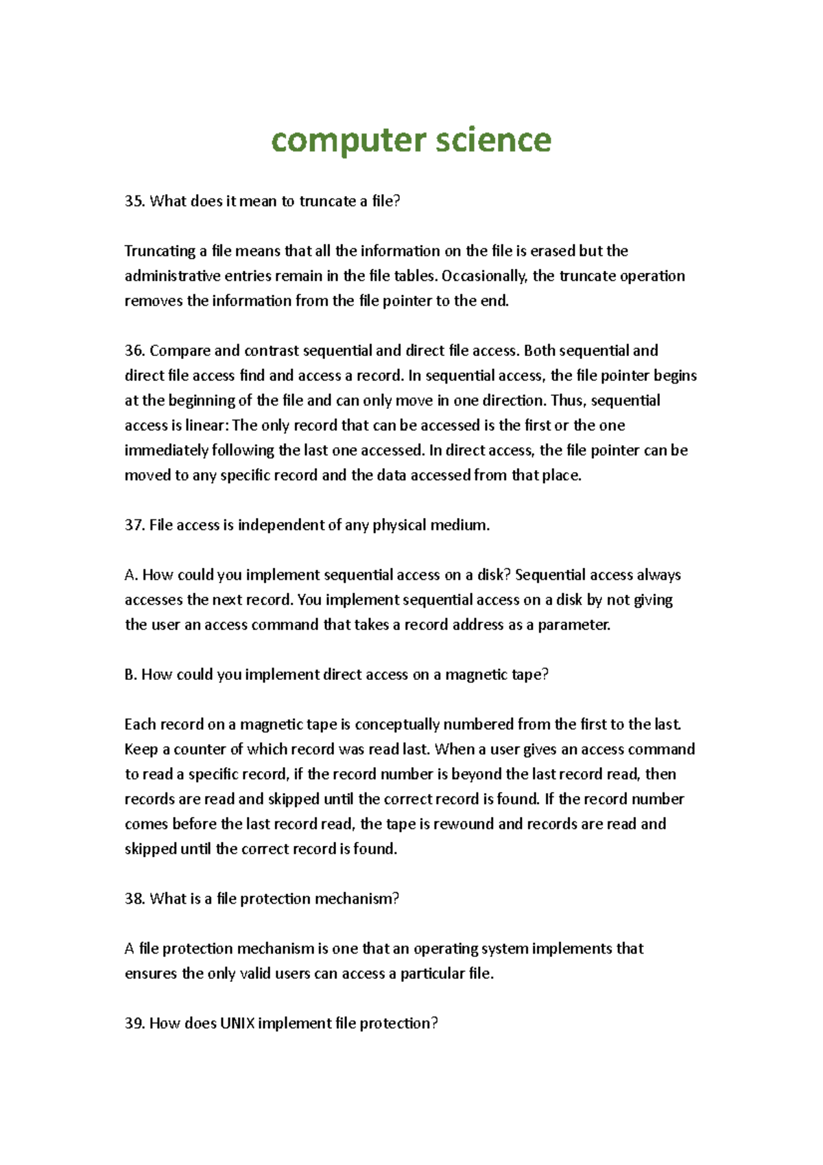 計算機概論C - 學習資源 - computer science What does it mean to truncate a file ...