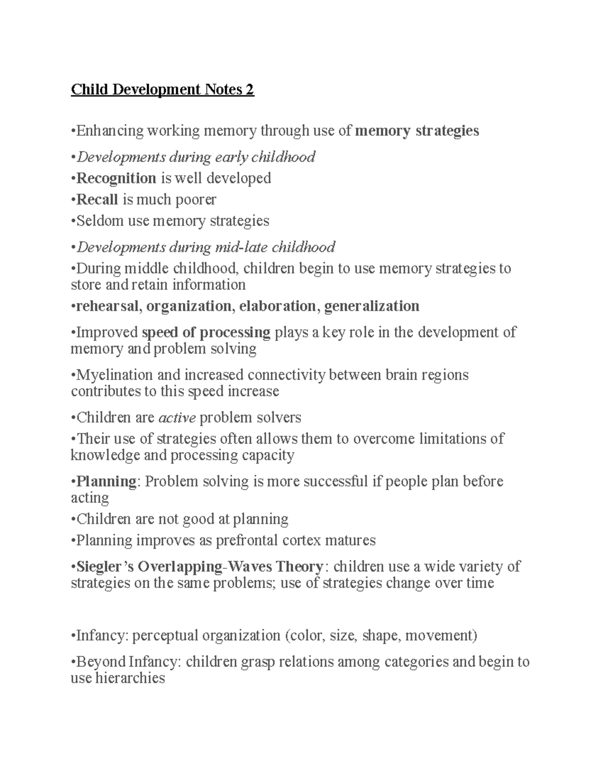 Child Development Notes 2 - Meltzoff (1995) 18mo old children were ...