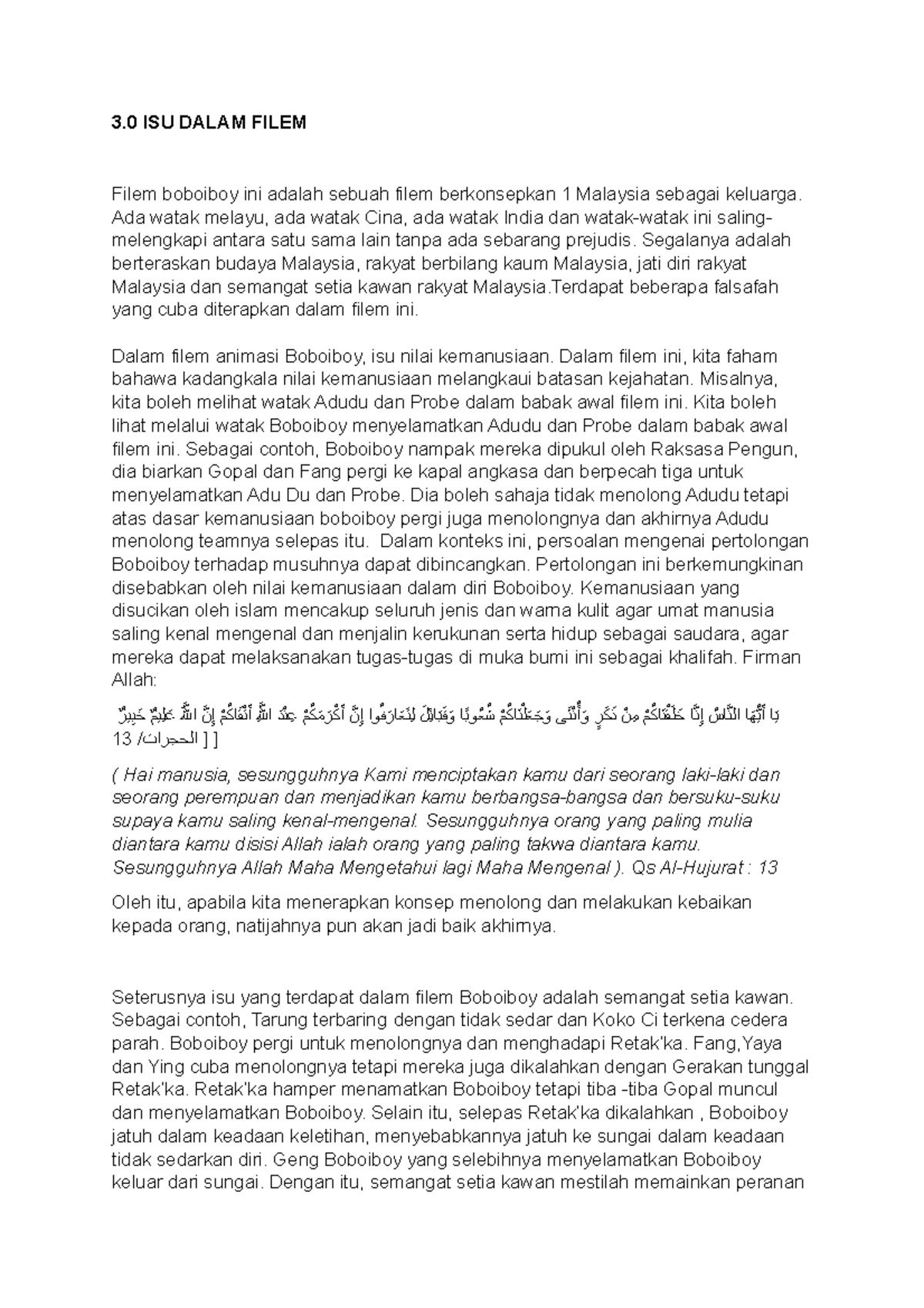 Falsafah - 3 ISU DALAM FILEM Filem boboiboy ini adalah sebuah filem ...