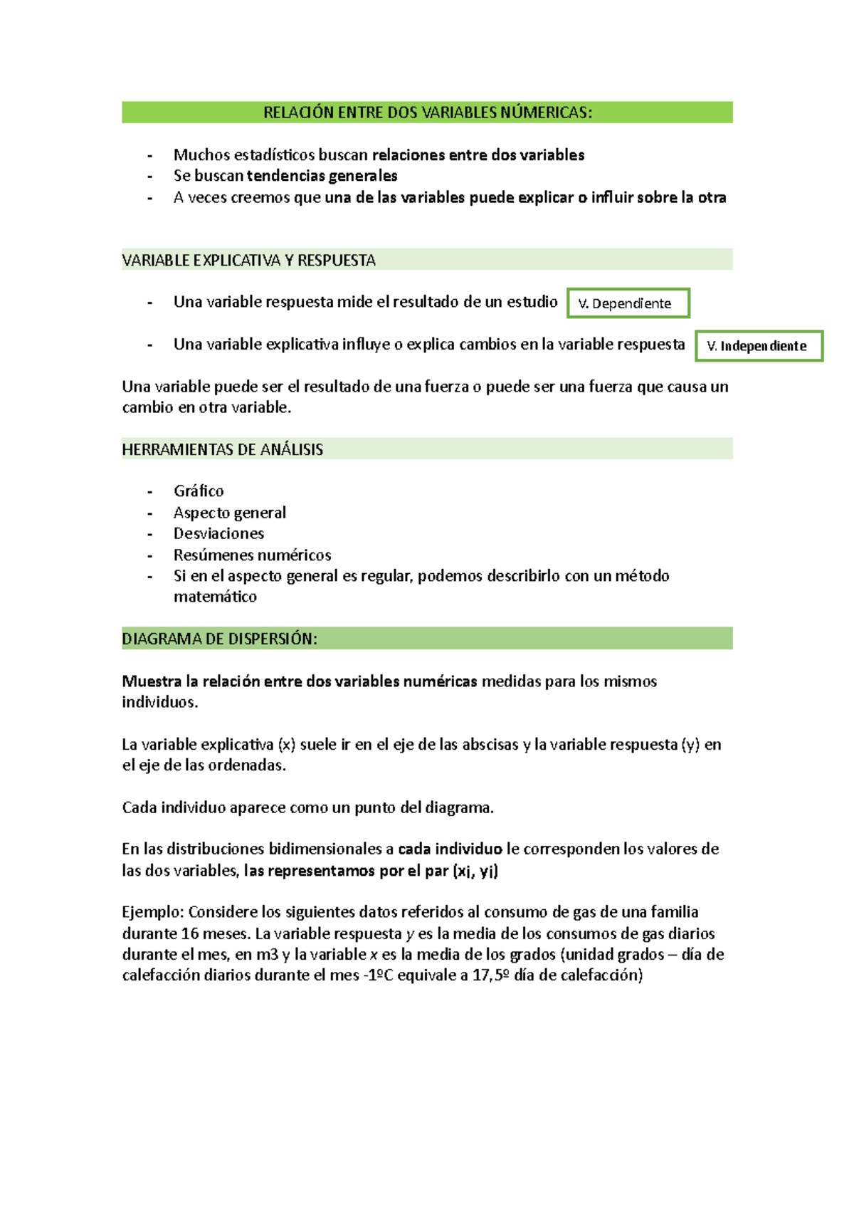 T-6 relacion vnumericas - RELACIÓN ENTRE DOS VARIABLES NÚMERICAS ...