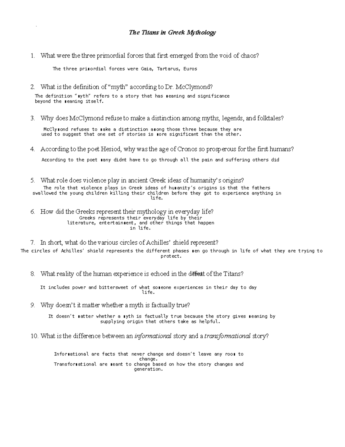 1. The Titans in Greek Mythology - The Titans in Greek Mythology What ...