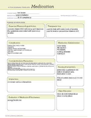 Amlodipine - medication study guides - ACTIVE LEARNING TEMPLATES ...