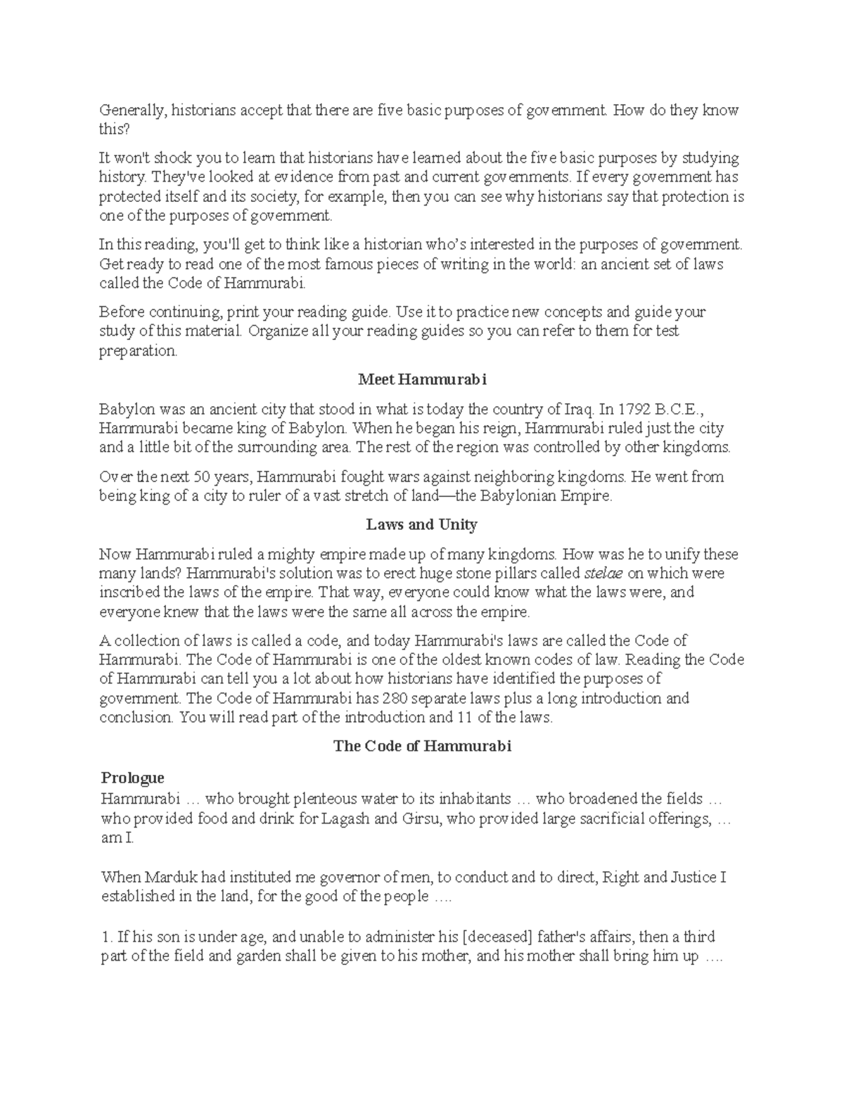 Note 2 - unit 1 - Generally, historians accept that there are five ...