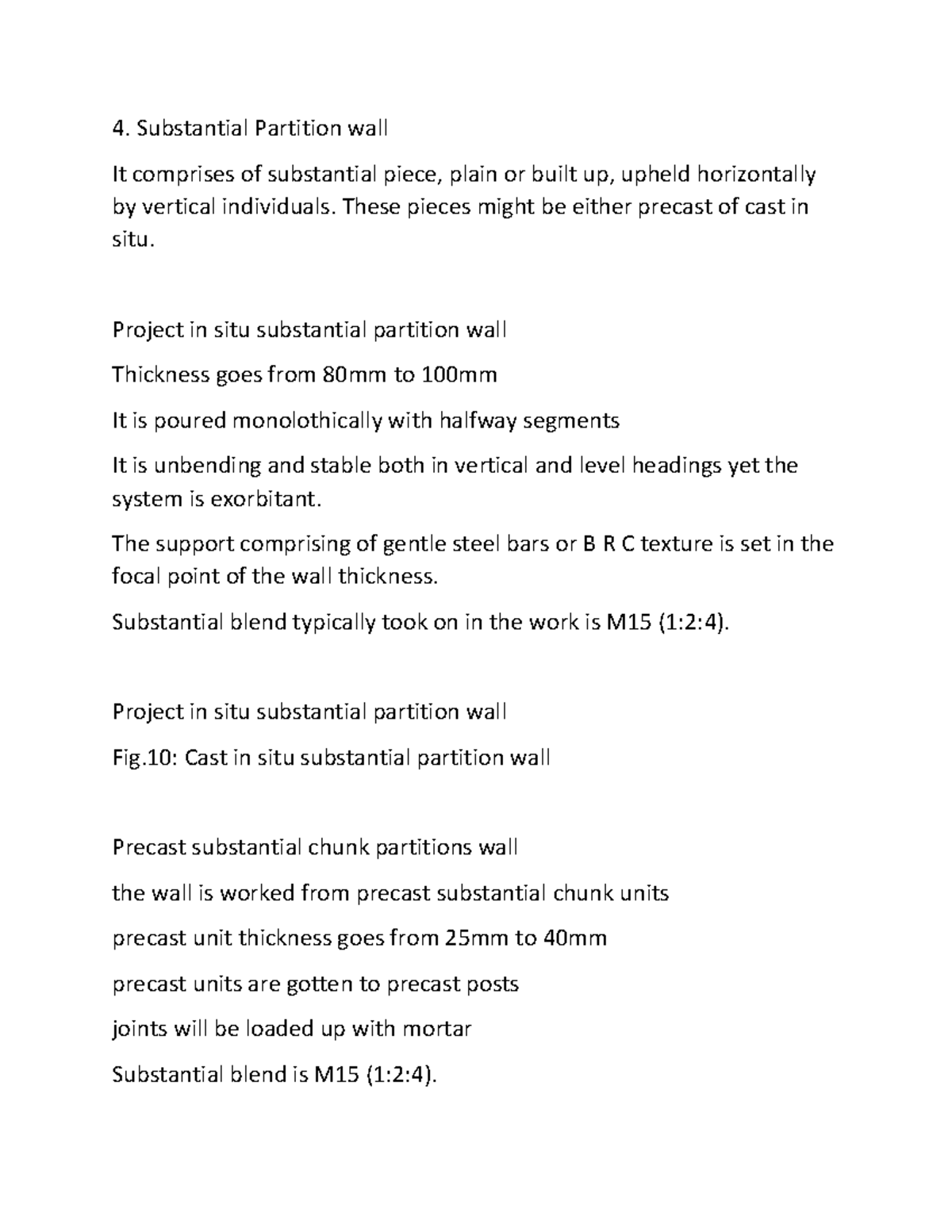 Document (81) - Short lecture notes - Substantial Partition wall It ...