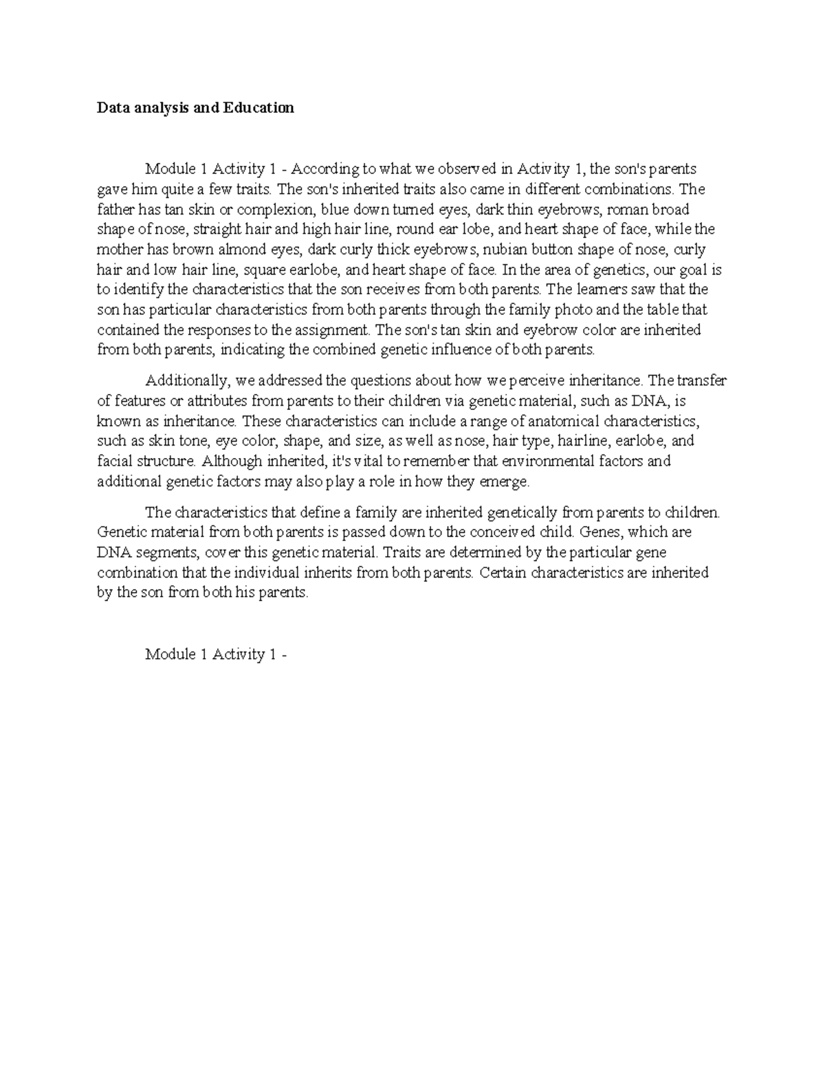 Data-analysis - Data analysis and Education Module 1 Activity 1 ...