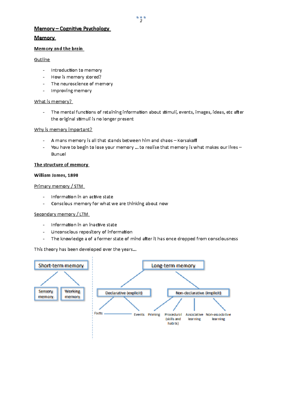 Cognitive psychology - memory - Memory – Cognitive Psychology Memory ...