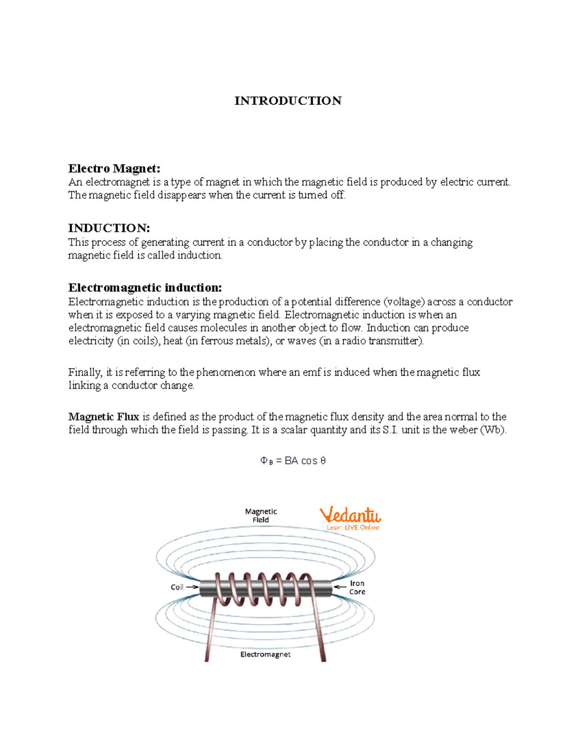 Physics project - hi hello - INTRODUCTION Electro Magnet: An ...