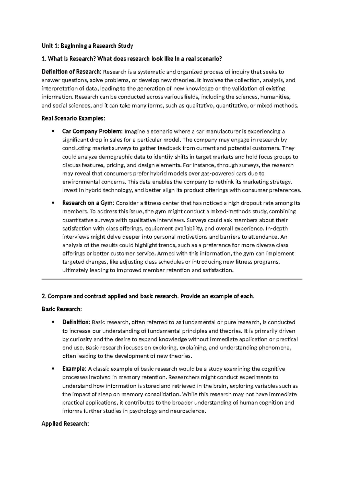 SRM - SRM - Unit 1: Beginning a Research Study 1. What is Research ...