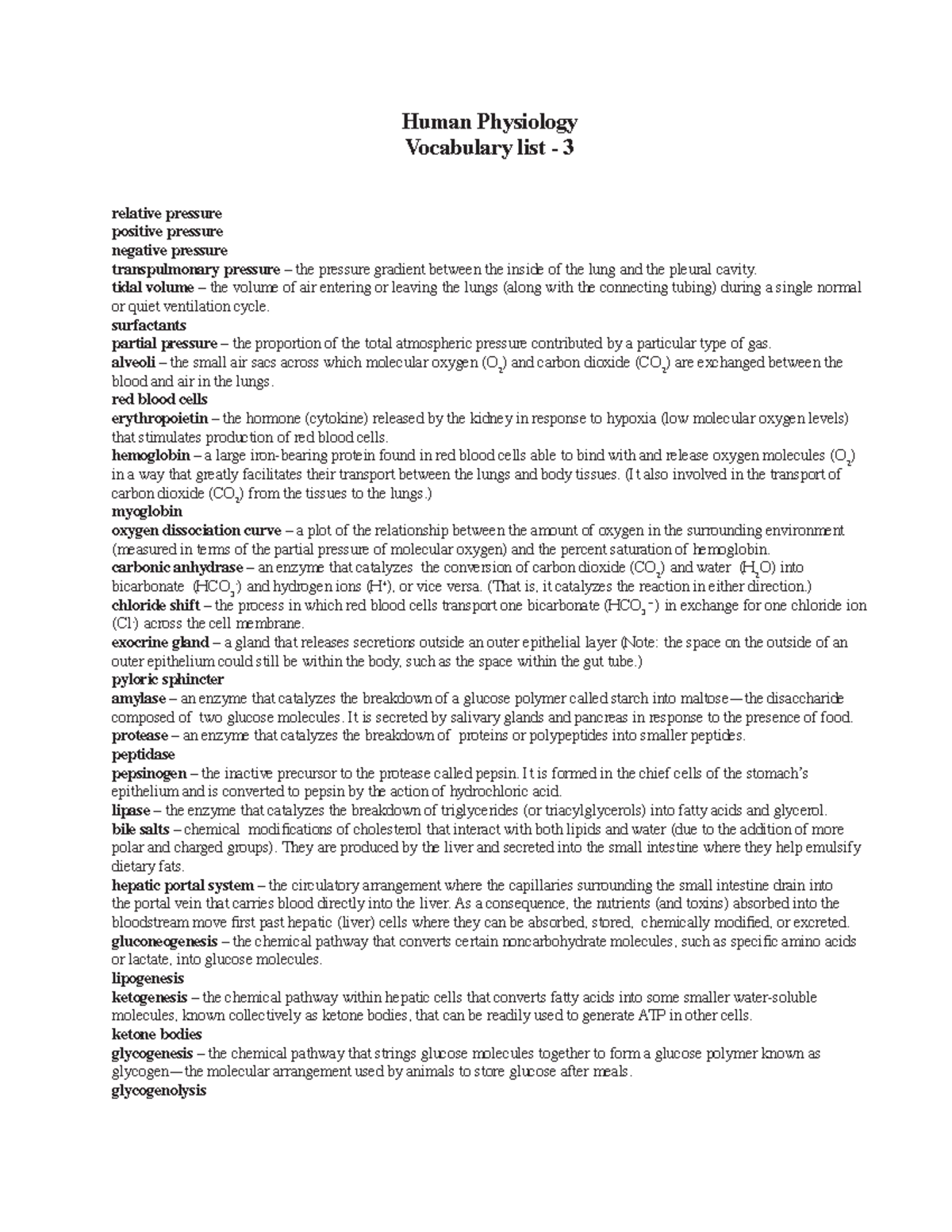 Vocab #3 Human Physiology, Temme (On quizzes and exams) - Human ...