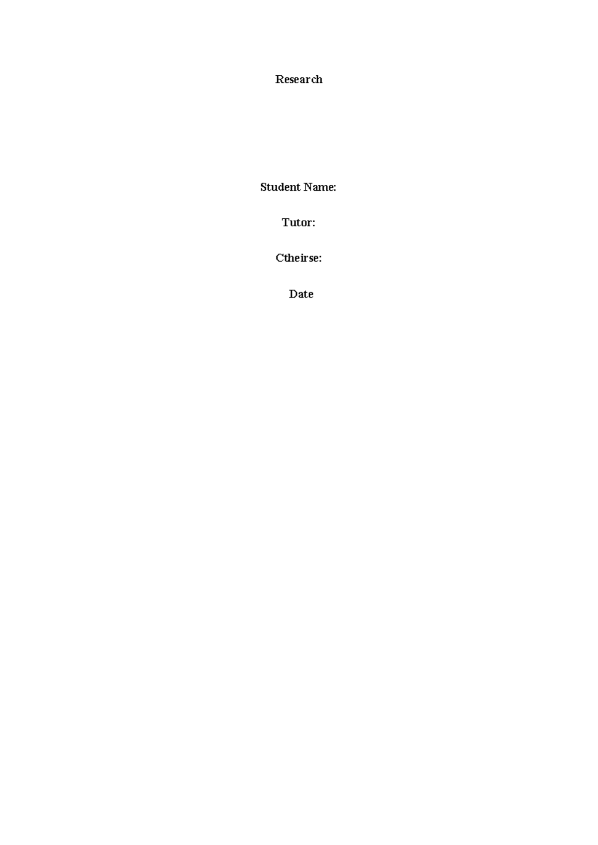 Screening notes - sbest - Research Student Name: Tutor: Ctheirse: Date ...