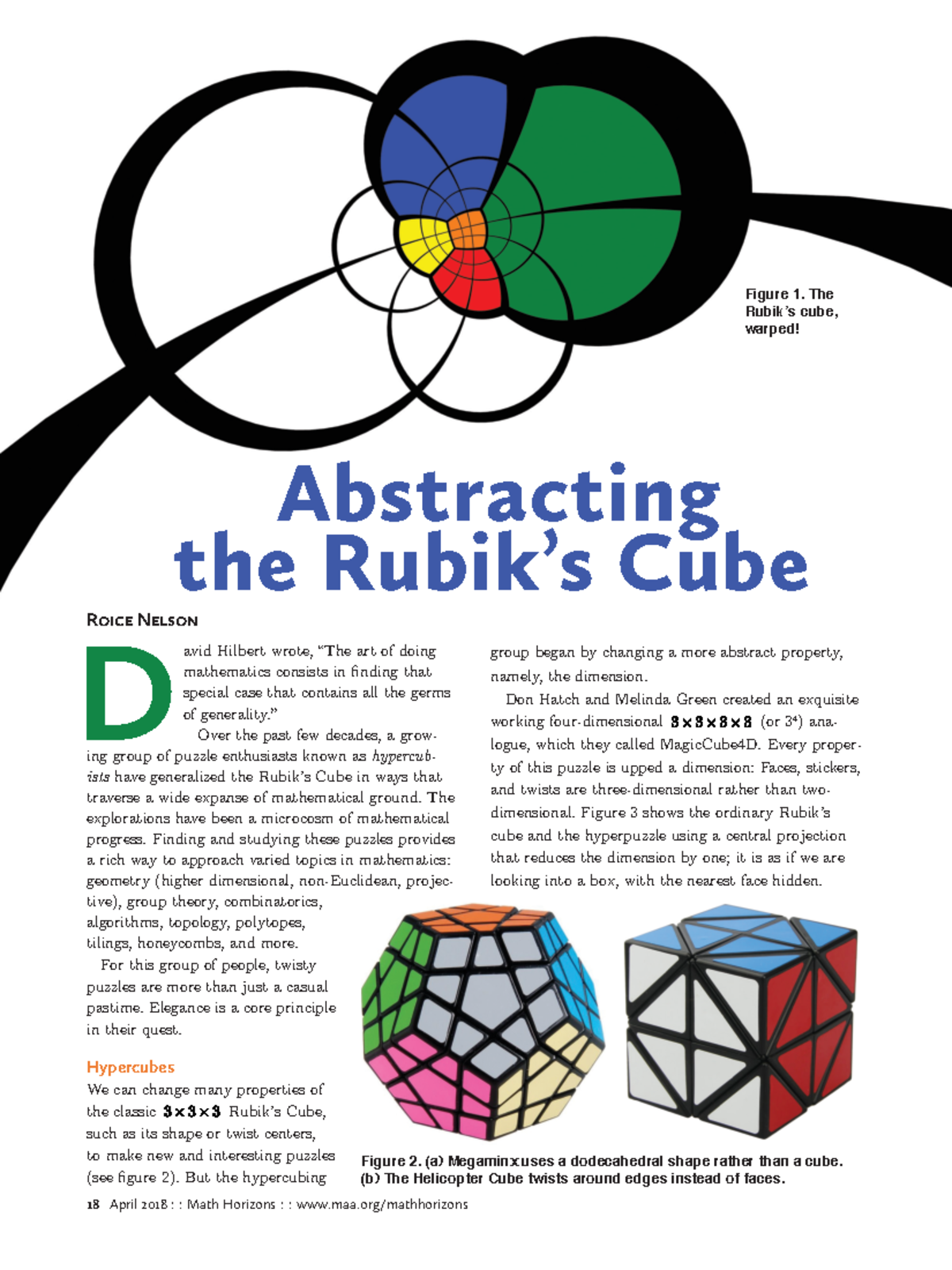 Abstracting Rubiks - Abstracting the Rubik’s Cube Roice Nelson D avid ...
