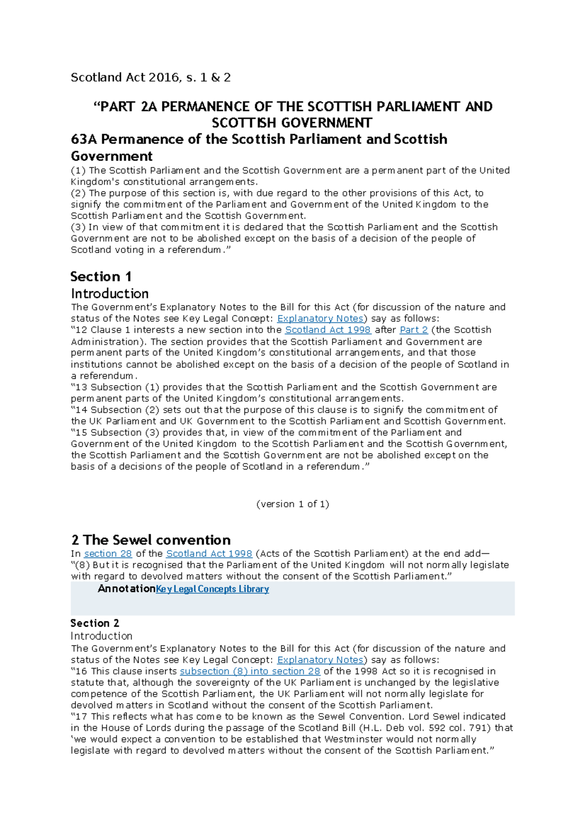 Scotland Act 2016 , s. 1 & 2 - Scotland Act 2016, s. 1 & 2 “PART 2A ...