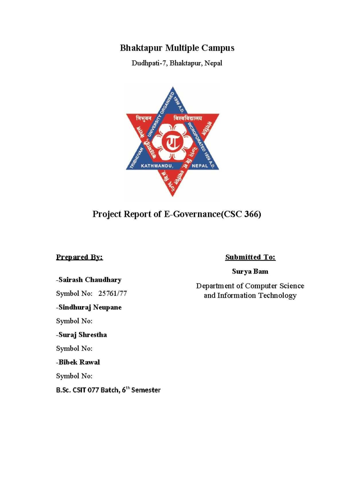 E-Governance - Summary E-governance - Bhaktapur Multiple Campus ...