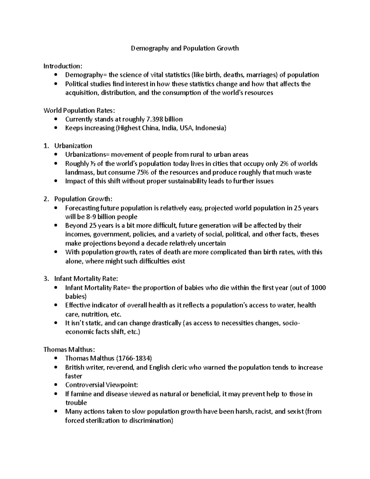 Demography and Population Growth - Demography and Population Growth ...