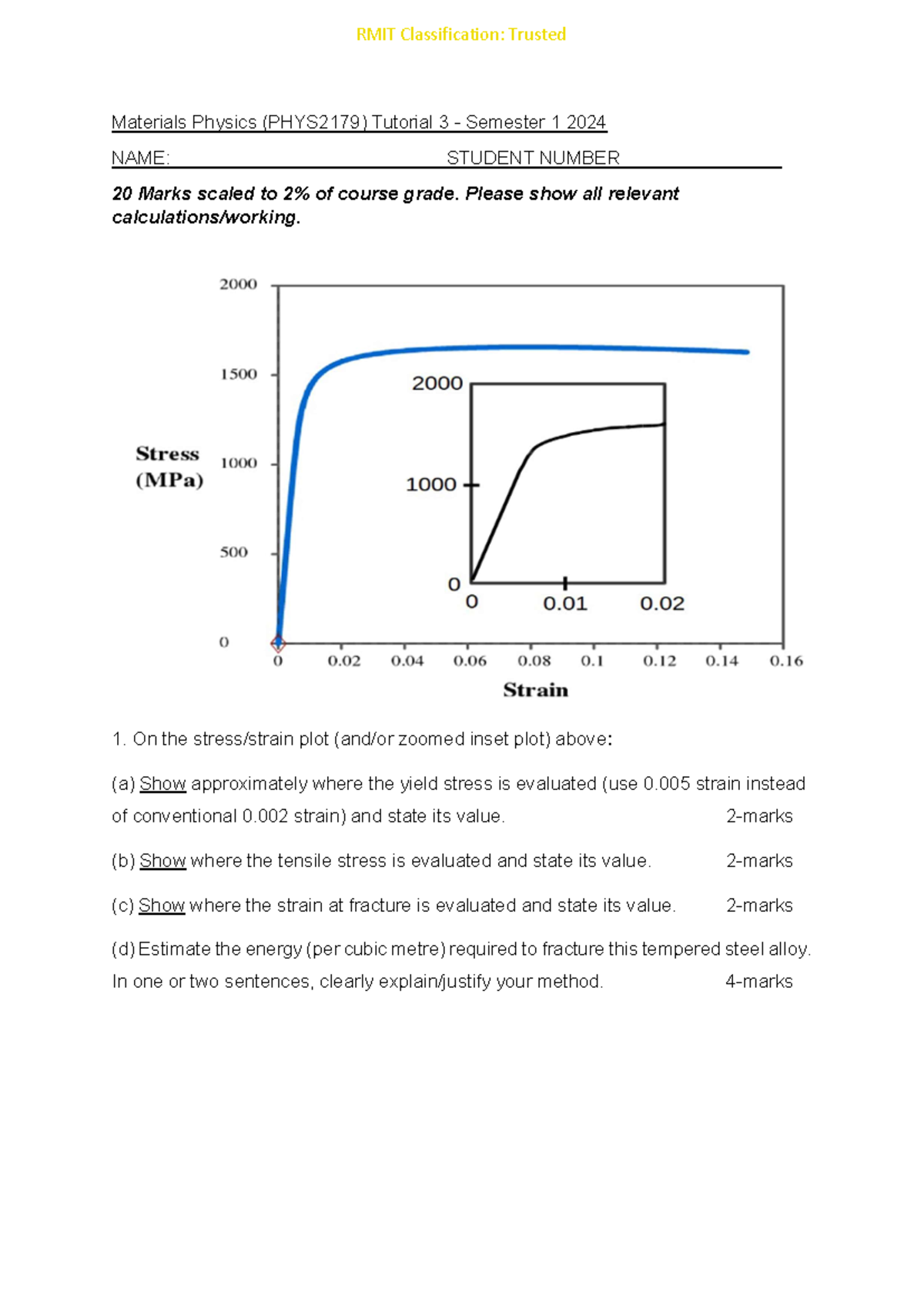 Tut 3 Tutorial Rmit Classification Trusted Materials Physics Phys2179 Tutorial 3