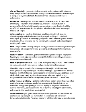 [Solved] podaj Rodzaj obrbki cieplnej stopu oraz Waciwoci mechaniczne i ...