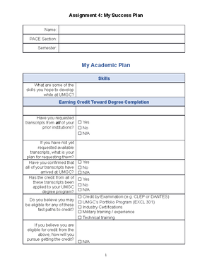 PACE 100 Assignment 2C - A+ nojvnljvlknv ljv clkn v - 1 Learning Skills ...