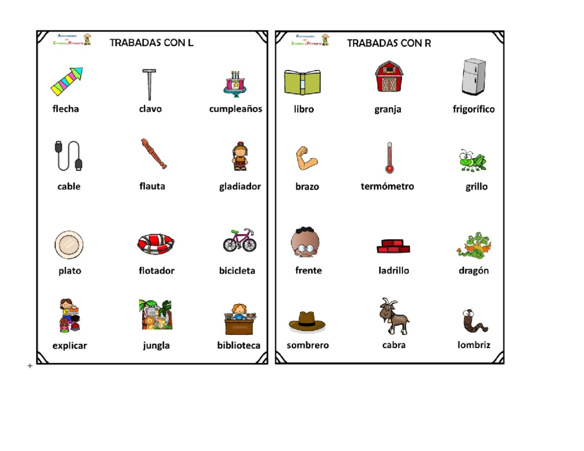 Trabadas l y r - Material primer primer grado - Pedagogía clasica ...