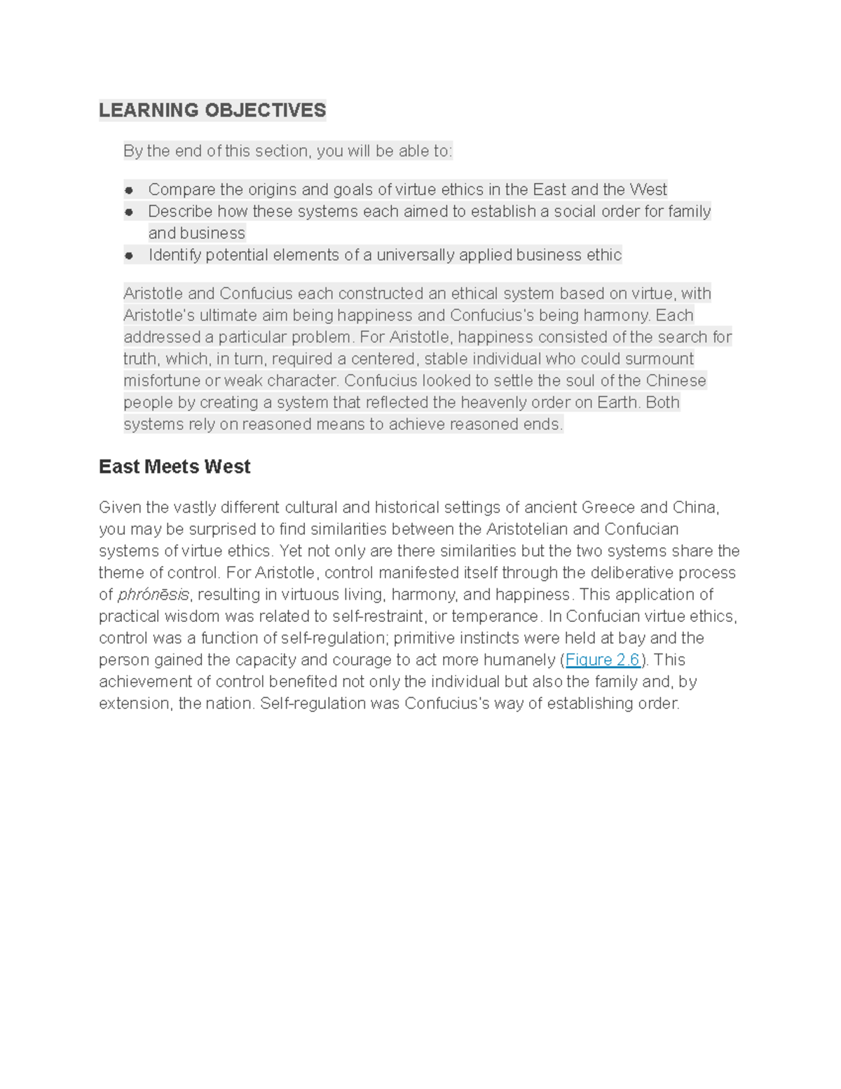 Comparing the virtue ethics of the east and the west - LEARNING ...