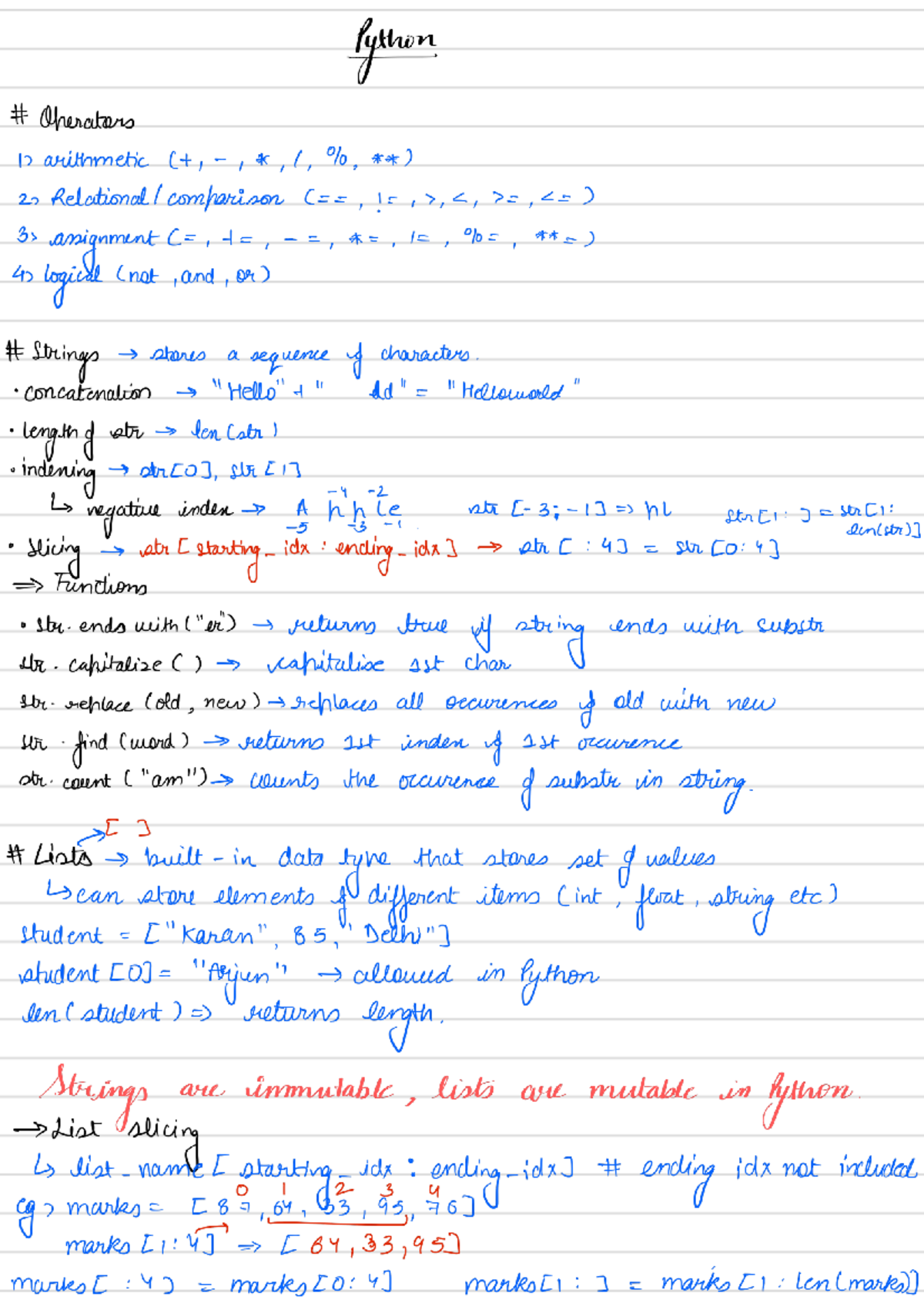 Python cheat sheet - Summary Computer Science & Engineering - Computer Science & Engineering ...