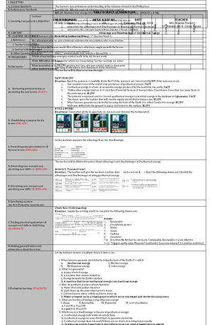 Q1W7D1 - Lesson Plan in Math, ESP and Science for Grade 6 - MY DAILY ...