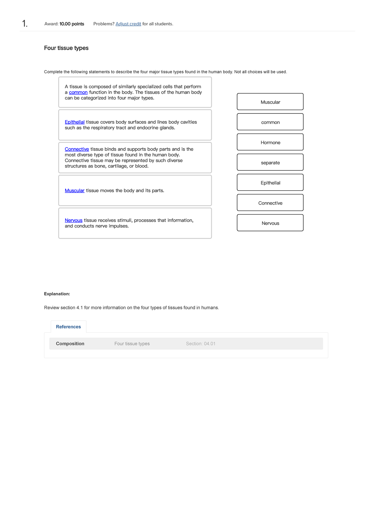 PHYS20008_Lecture5_Practice_Problem_Set - Four tissue types Complete ...