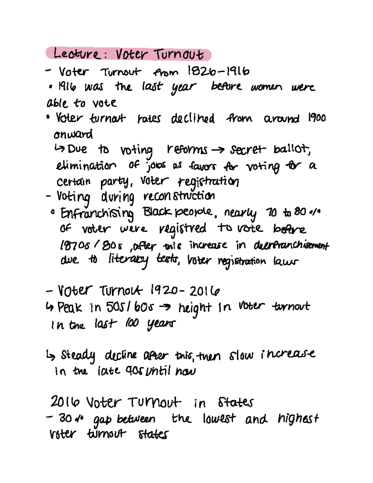 PS305 Lecture 9 /21/20- Professor Barry Burden - Lecture Voter Turnout ...