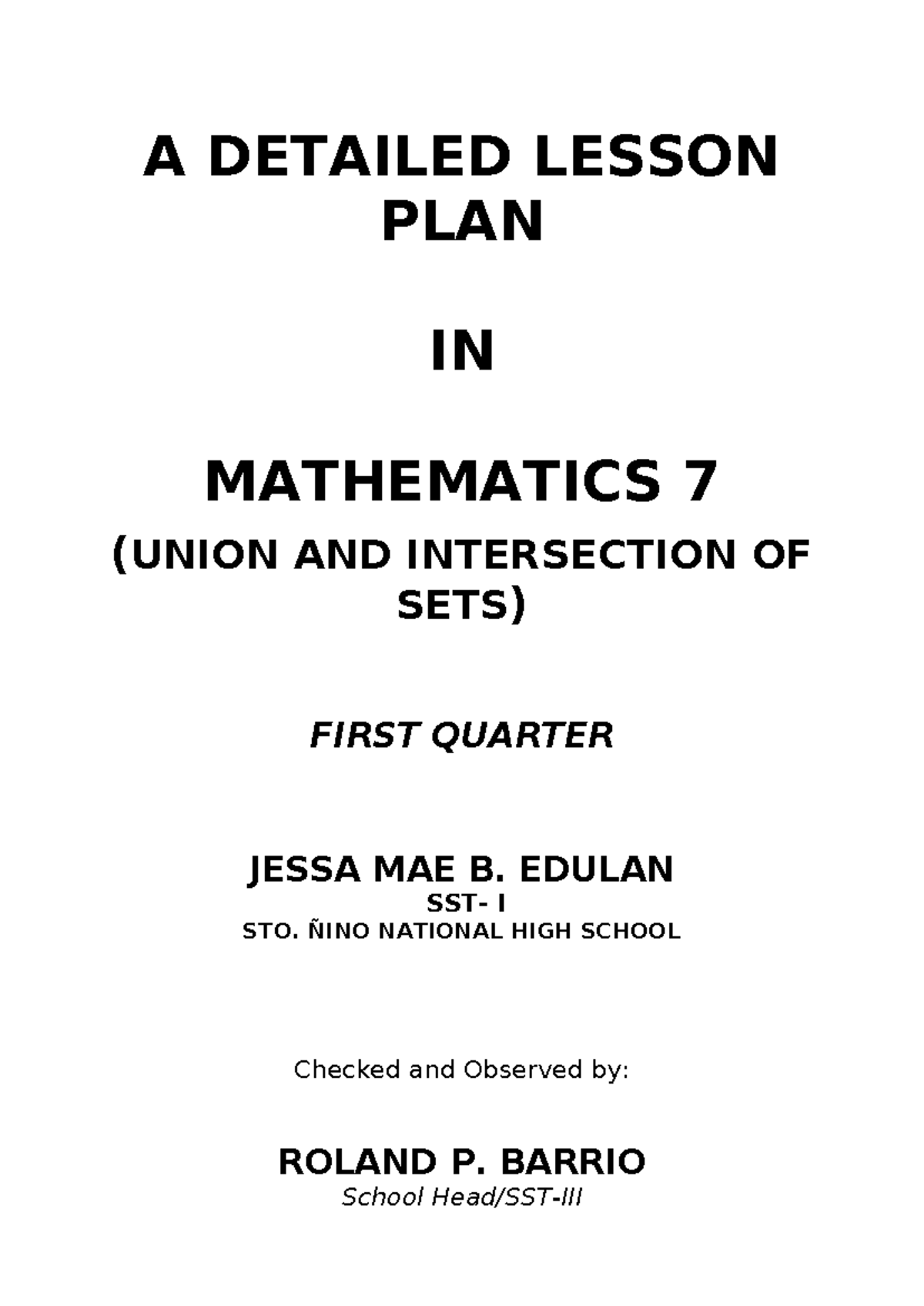 486362019 COT LP Q1 1st - acxscasc - A DETAILED LESSON PLAN IN ...