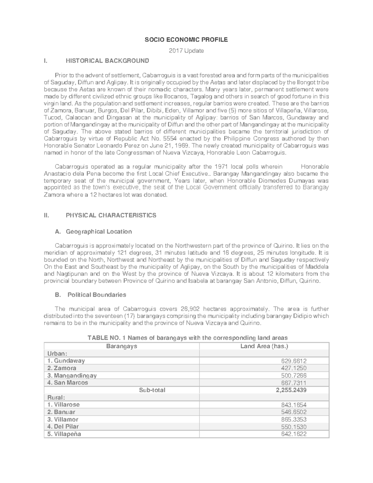 Socio-Economic-Profile - SOCIO ECONOMIC PROFILE 2017 Update I ...