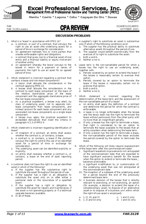 MAS 3105 Variable and Absorption Costing - MCQ - Manila * Cavite ...
