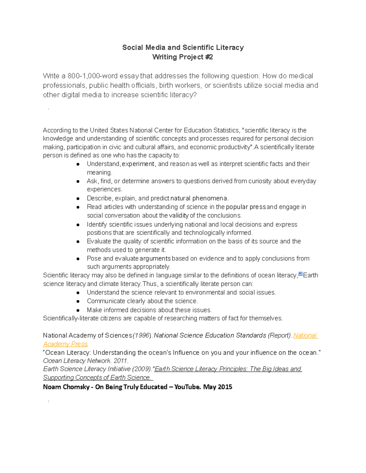 Social Media and Scientific Literacy - Social Media and Scientific ...