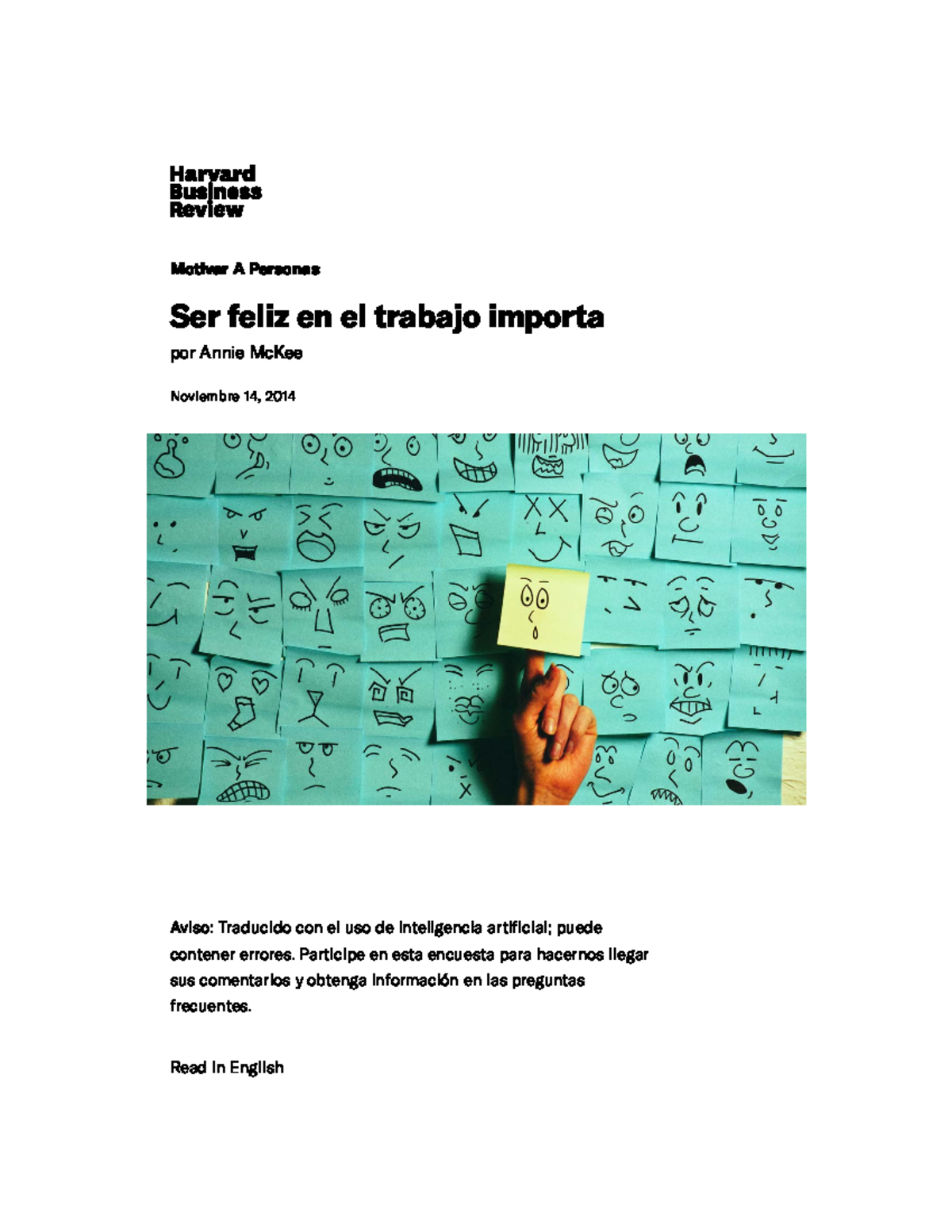 Being Happy at Work Matters - Motivar A Personas Ser feliz en el ...