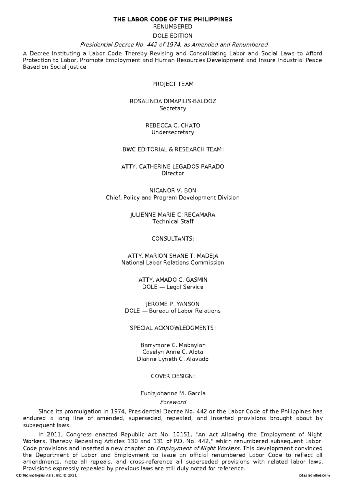 93887-2015-Labor Code of the Philippines 20210429-11-1c2p9ne - THE ...