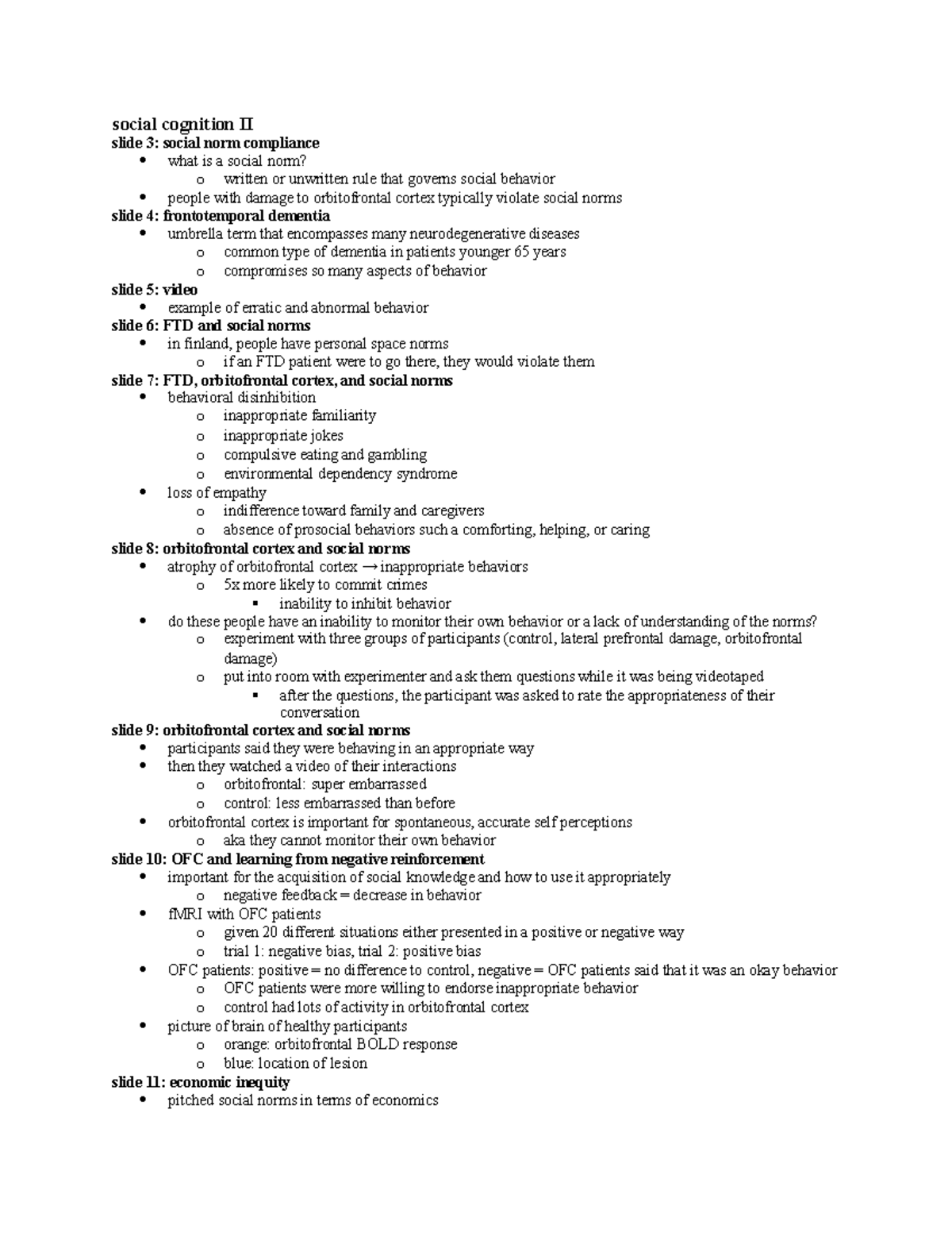 Social Cognition Ii Lecture Notes Cognitive Neuroscience Social Cognition Ii Slide 3 Social