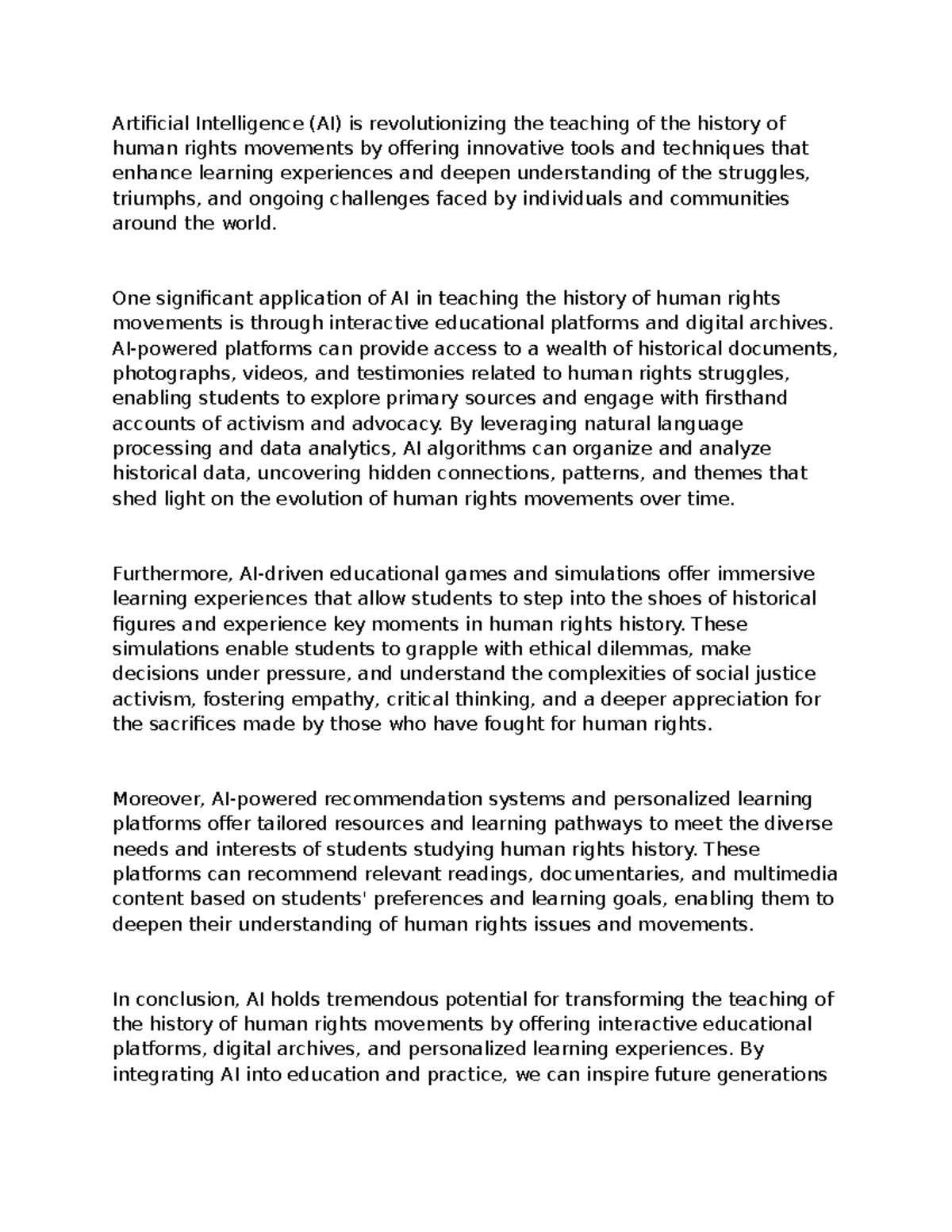 Artificial Intellige 210 - Artificial Intelligence (AI) is ...