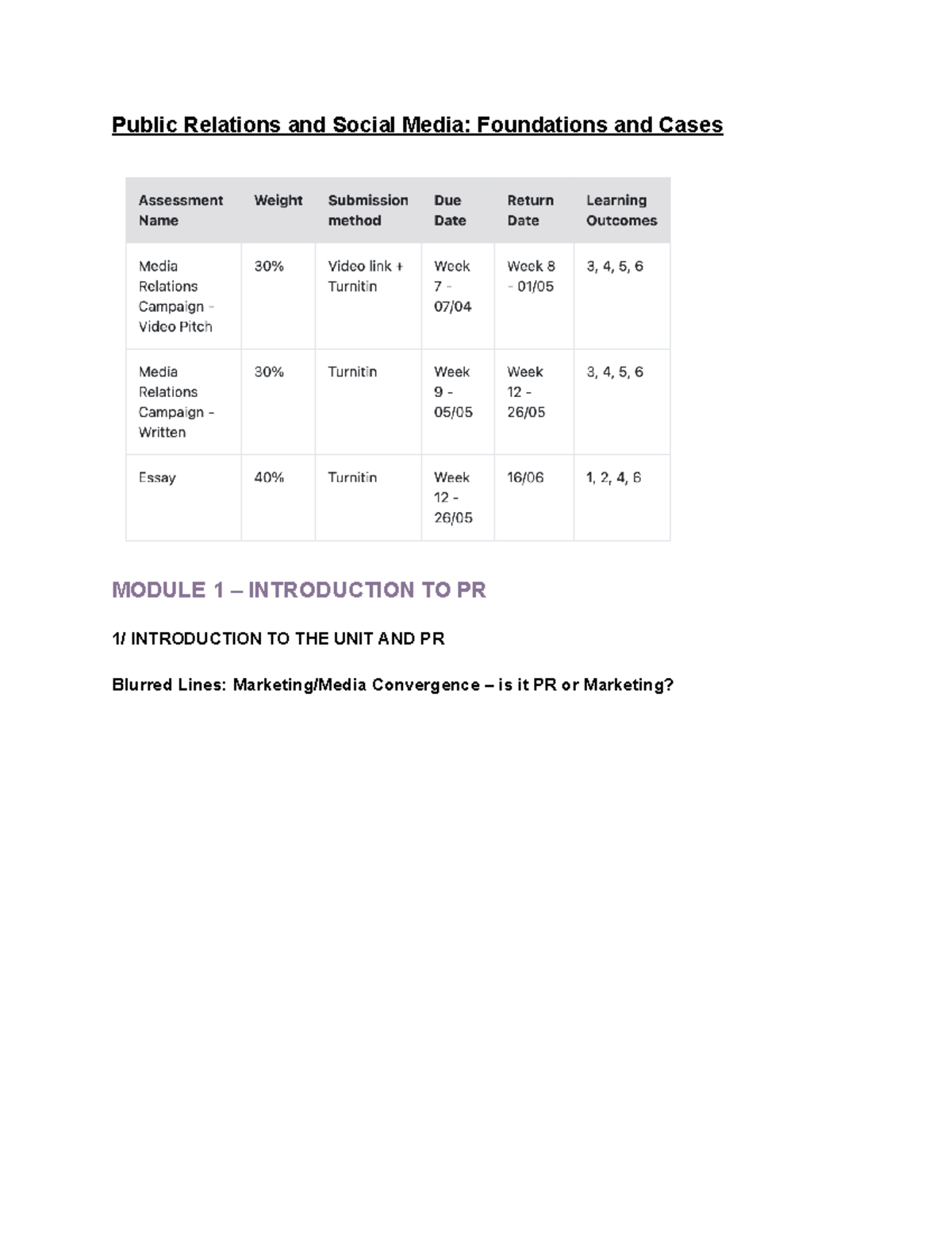 Public Relations and Social Media Foundations and Cases Notes - Public ...