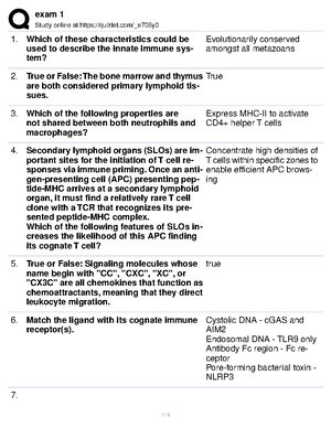 B430 Exam 5 Review Sheet 2018 - Biology 430: Unit #5 Review Sheet Spring 2018 Chapter 15 ...